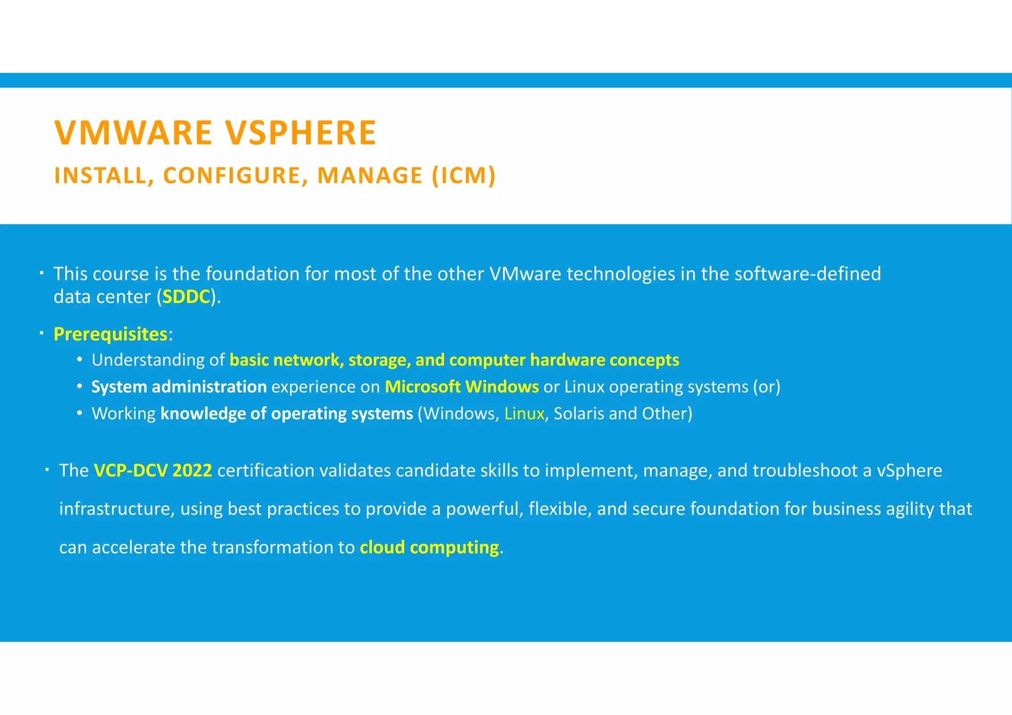 VMware DCV_ICM_Basic Server Fundamentals | PDF