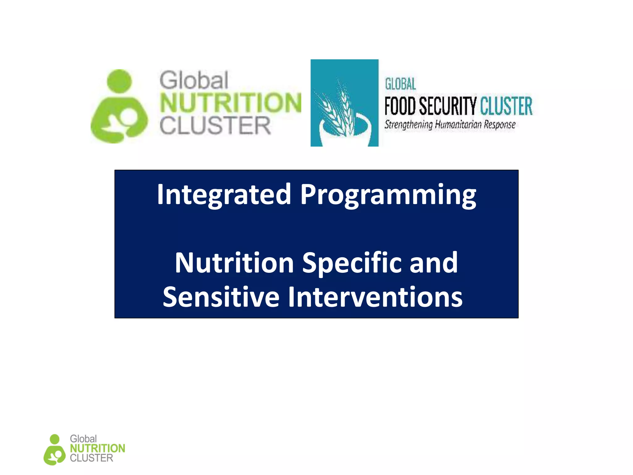 1.4 PPT- Integrated Programming - Nutrition Specific and Sensitive ...