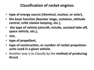 Rocket Engine Types And Classification