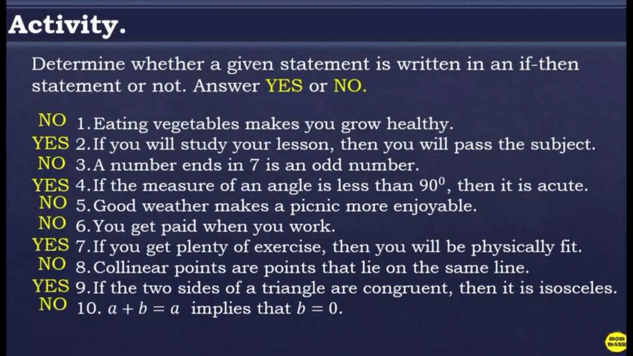 If and then statements | PPTX