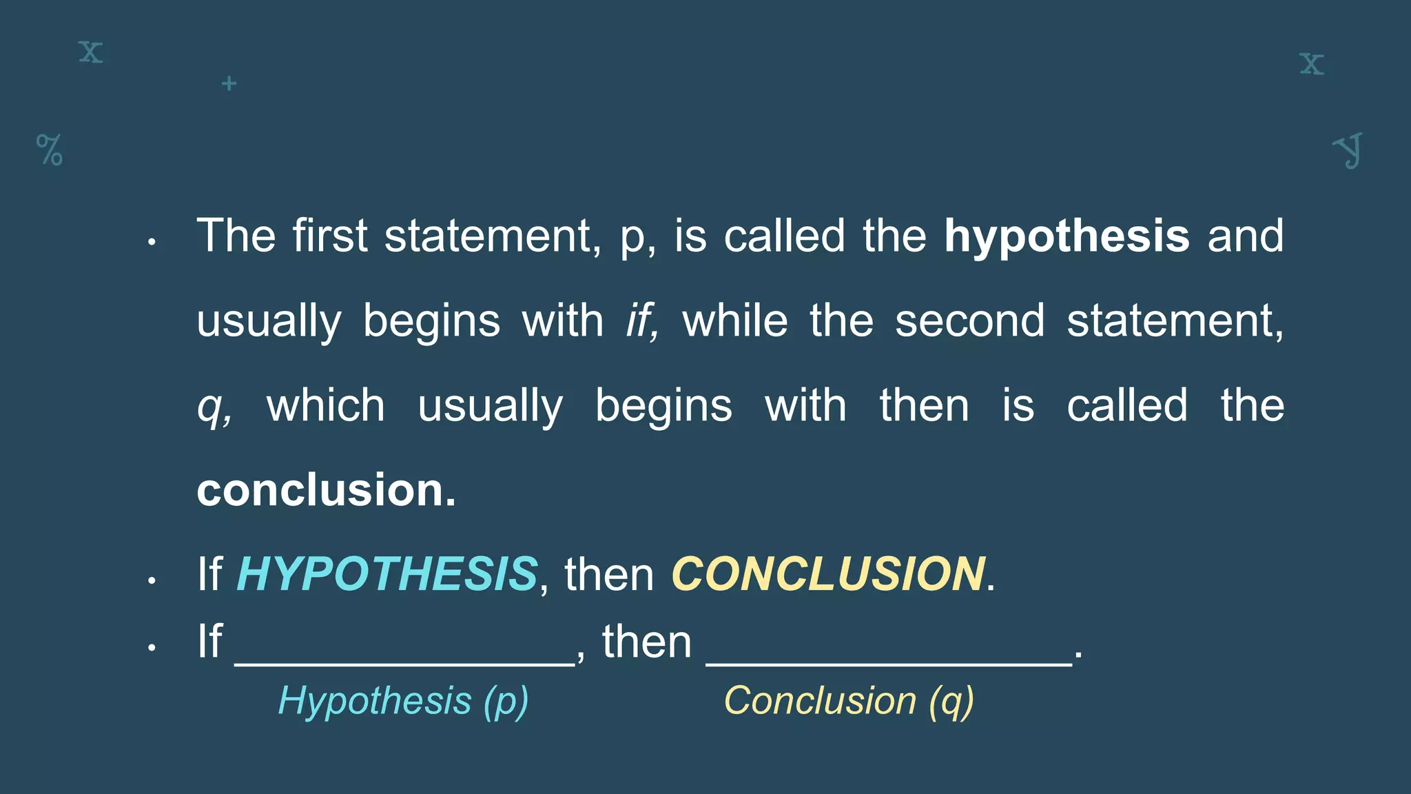 If and then statements | PPTX