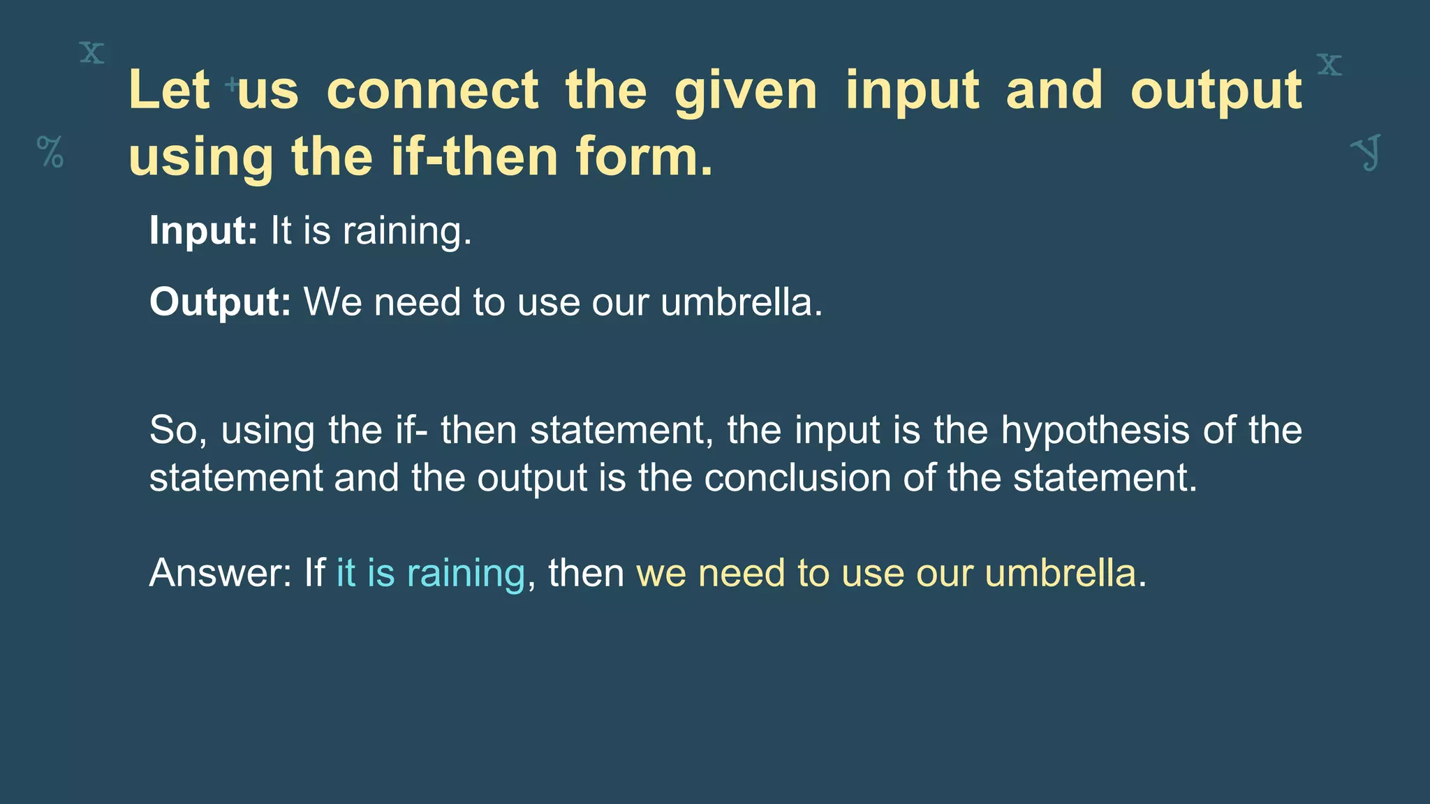 If and then statements | PPTX