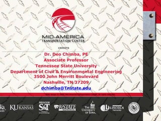 2017 MATC Scholars Program: Dr. Deo Chimba | PPT