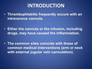 Recognising thrombophlebitis | PPTX