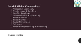 1. Course Outline Of Citizenship Education and Community Engagement | PPTX