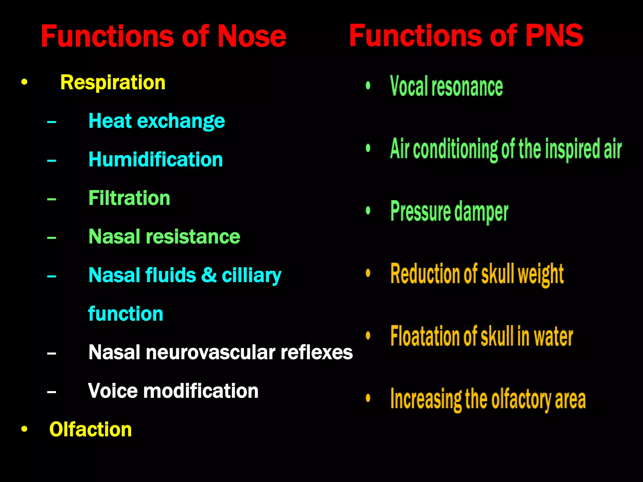 Anatomy and Physiology of nose & PNS.ppt