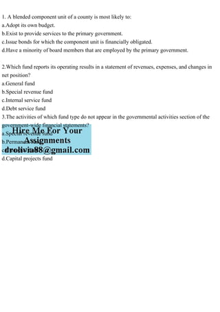 1. A blended component unit of a county is most likely toa.Adopt .pdf