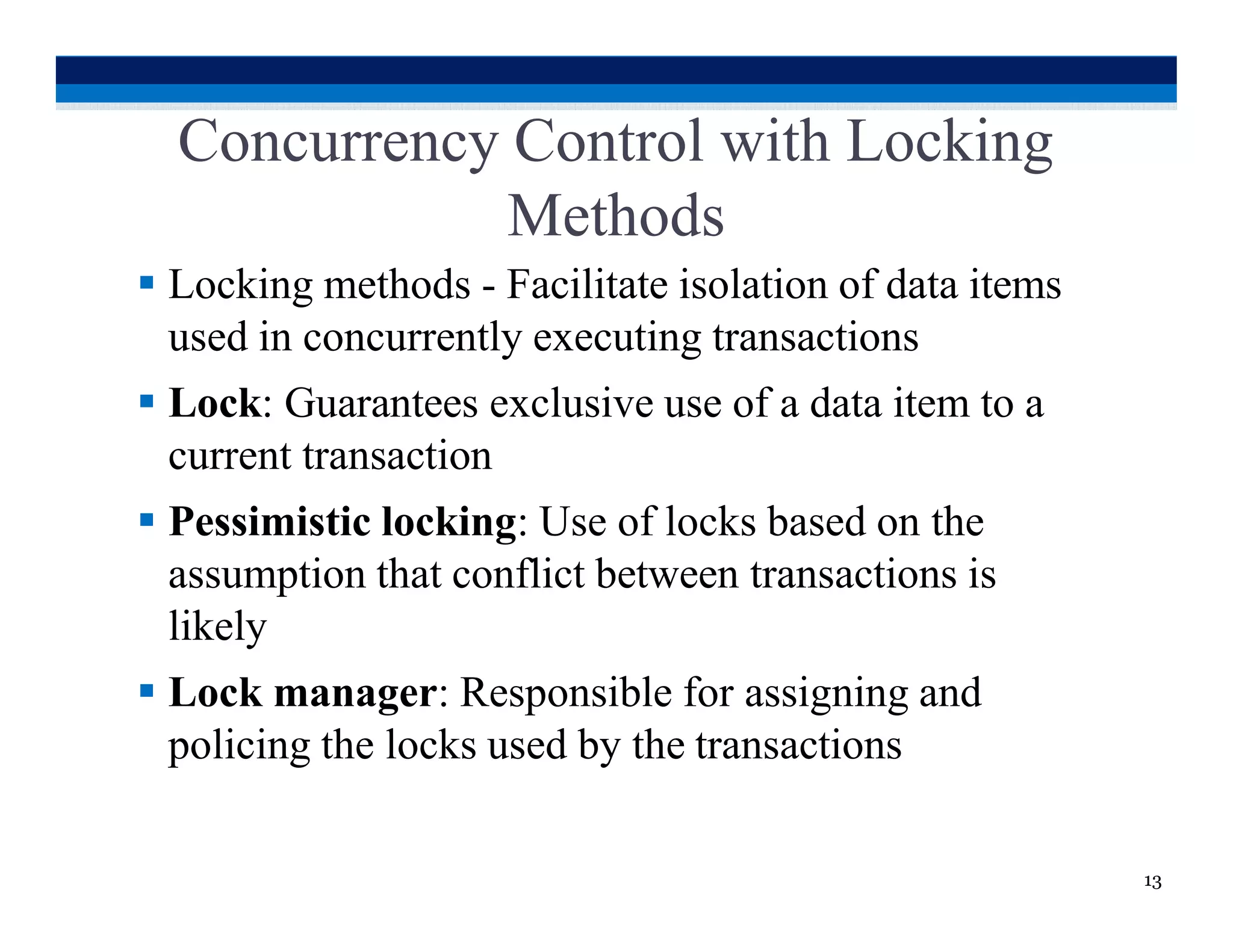 1 Transaction Processing And Concurrency Controlpptx Databases