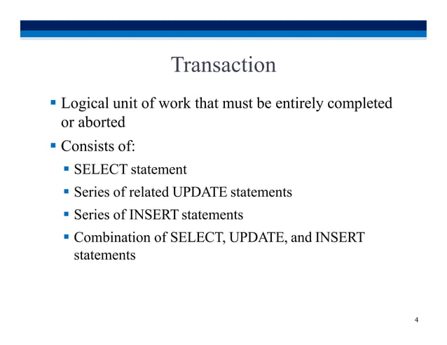 1 Transaction Processing And Concurrency Controlpptx Databases 1864