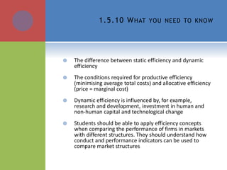 1.5.10 Market structure, static efficiency, dynamic efficiency and ...