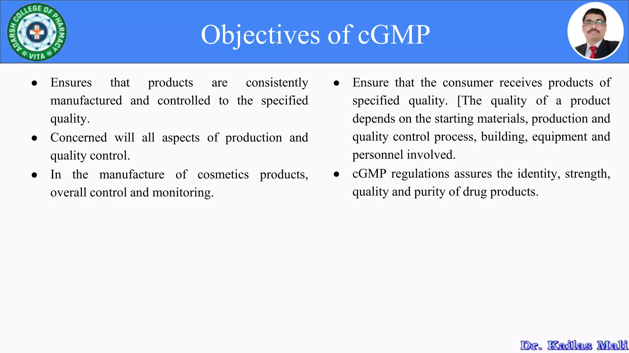 Current Good Manufacturing Practices | PPTX