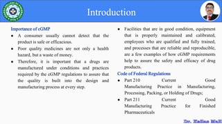 Current Good Manufacturing Practices | PPTX