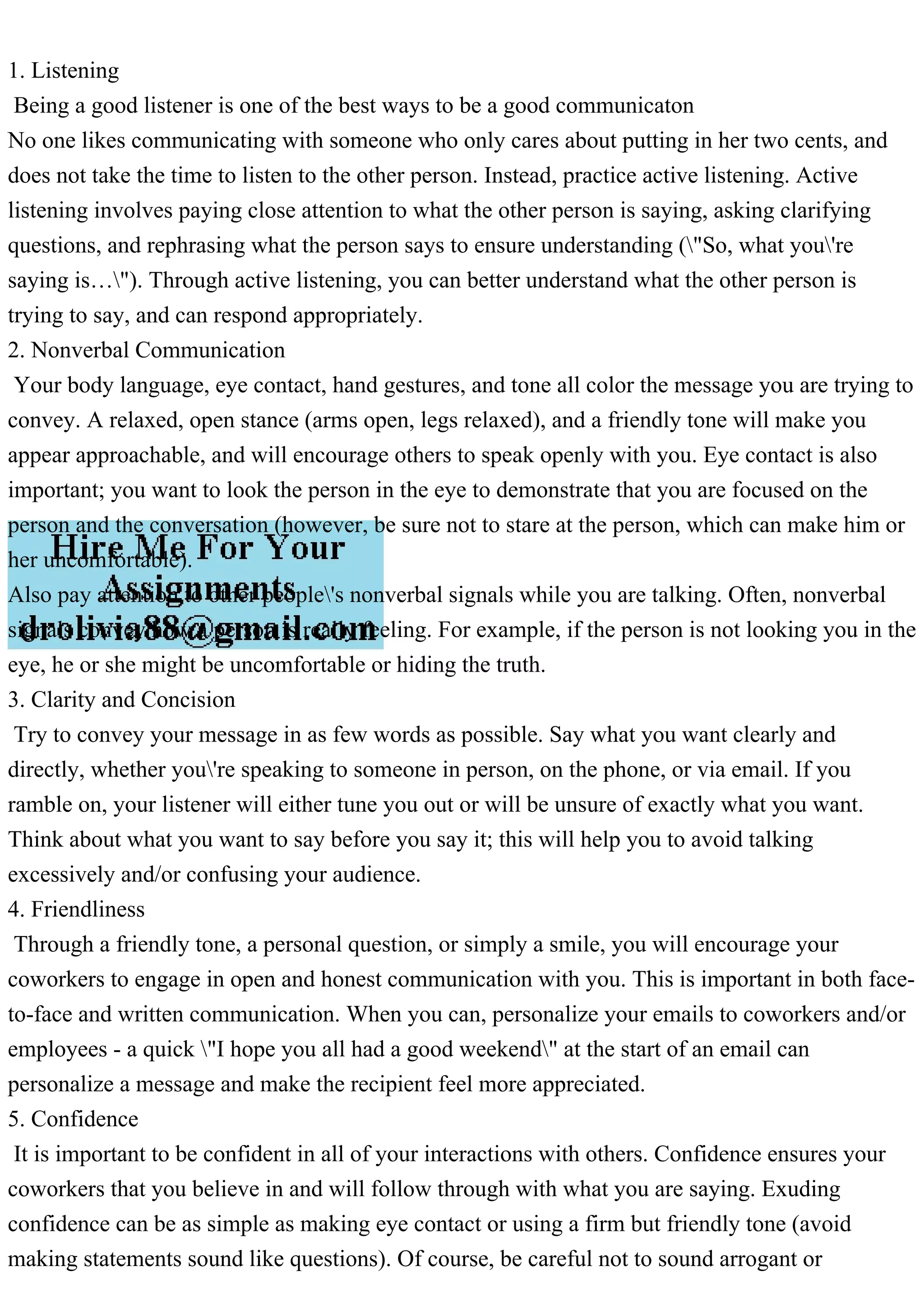 1. Listening Being a good listener is one of the best ways to be a.pdf ...