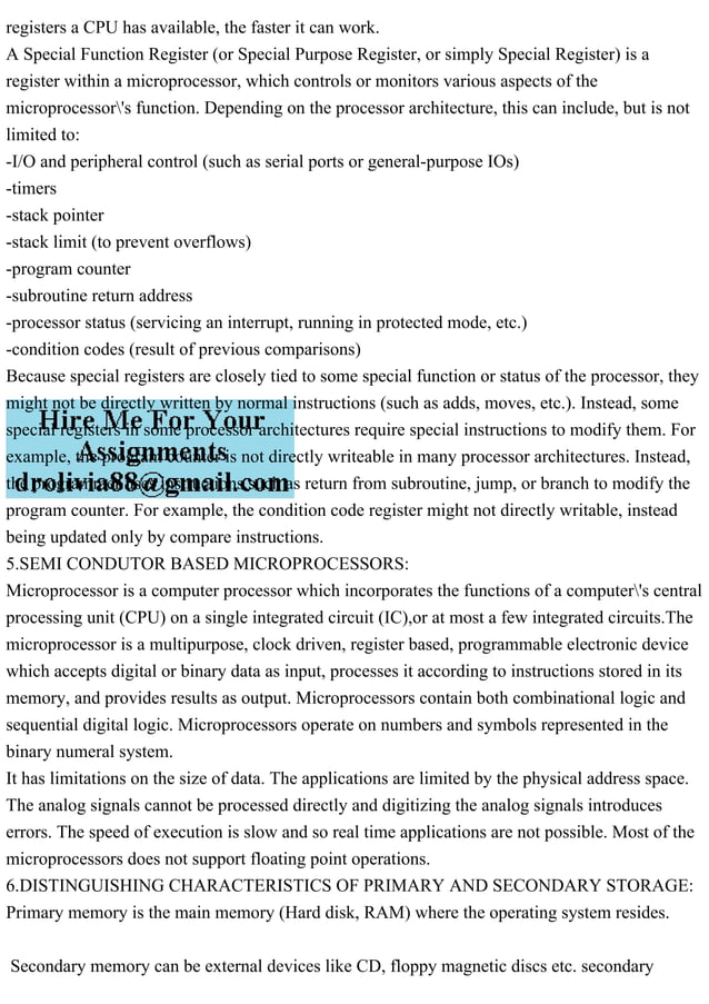 1 Cpu Instruction And Execution Cyclethe Primary Function Of The Pdf