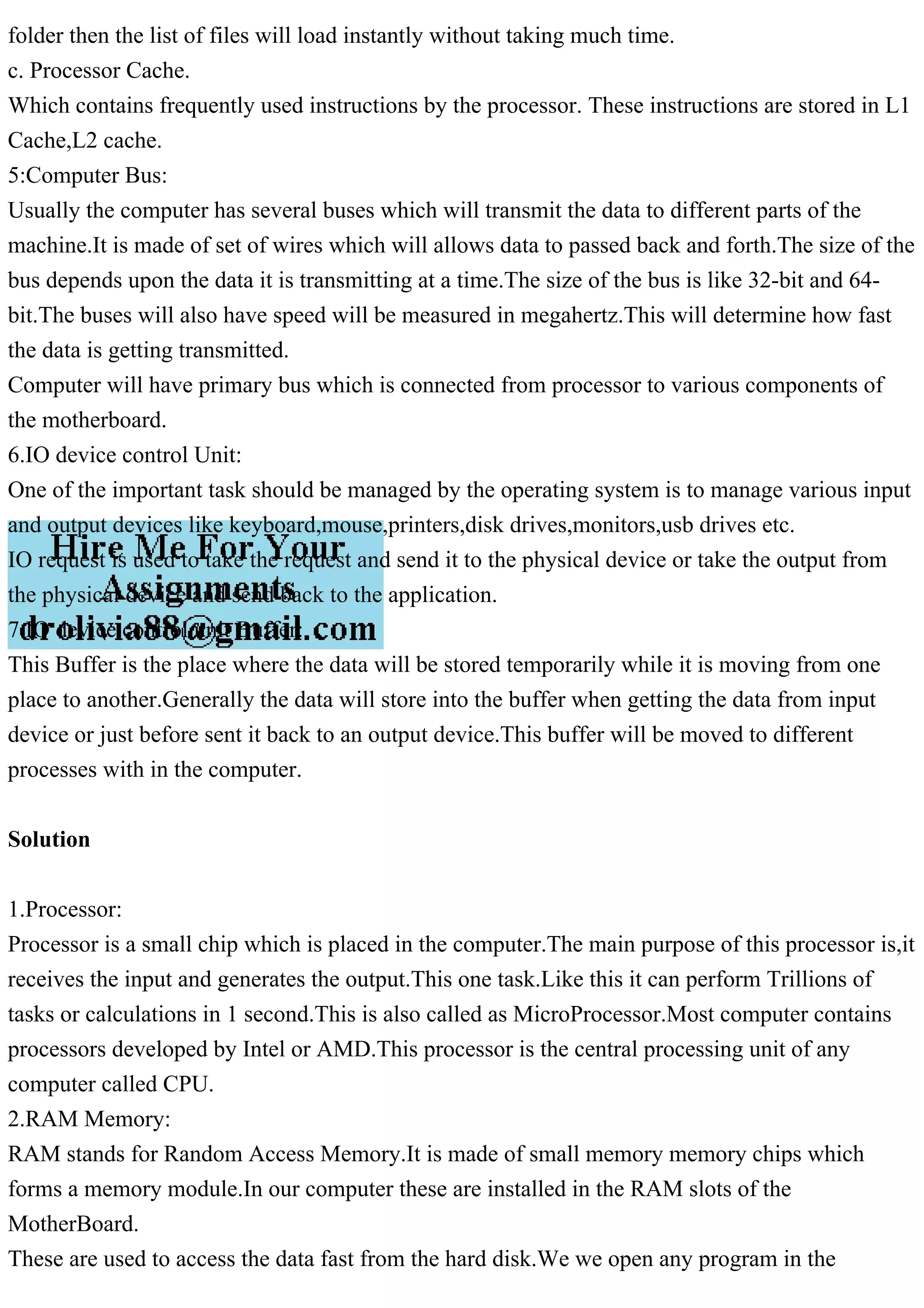 1.ProcessorProcessor is a small chip which is placed in the compu.pdf