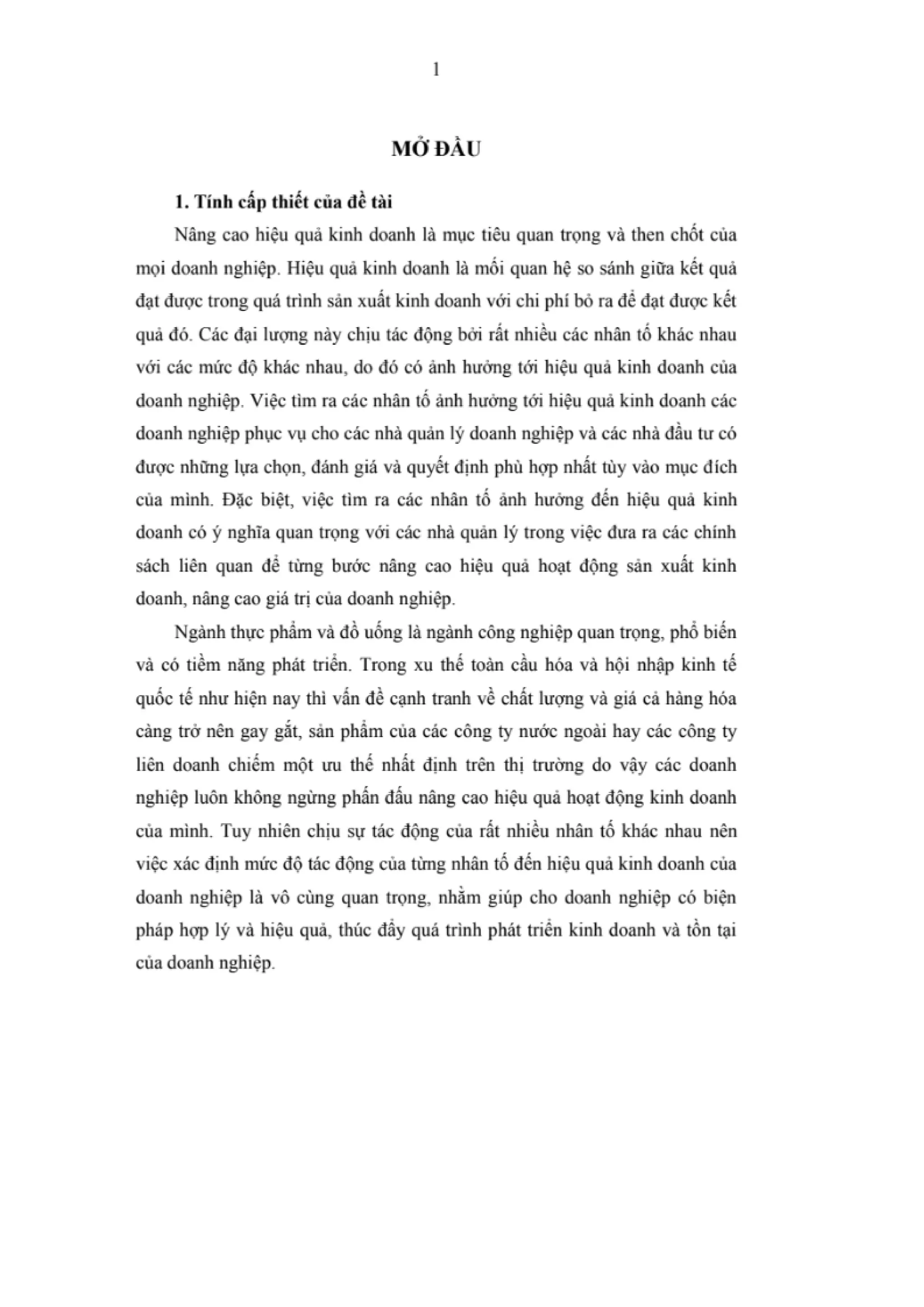 LUẬN VĂN THẠC SĨ: NGHIÊN CỨU CÁC NHÂN TỐ ẢNH HƯỞNG ĐẾN HIỆU QUẢ KINH DOANH CỦA CÁC DOANH NGHIỆP ...