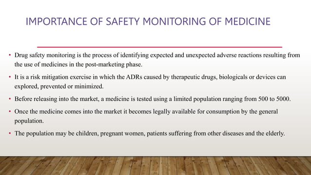 1.2 Importance of safety monitoring of Medicine.pptx