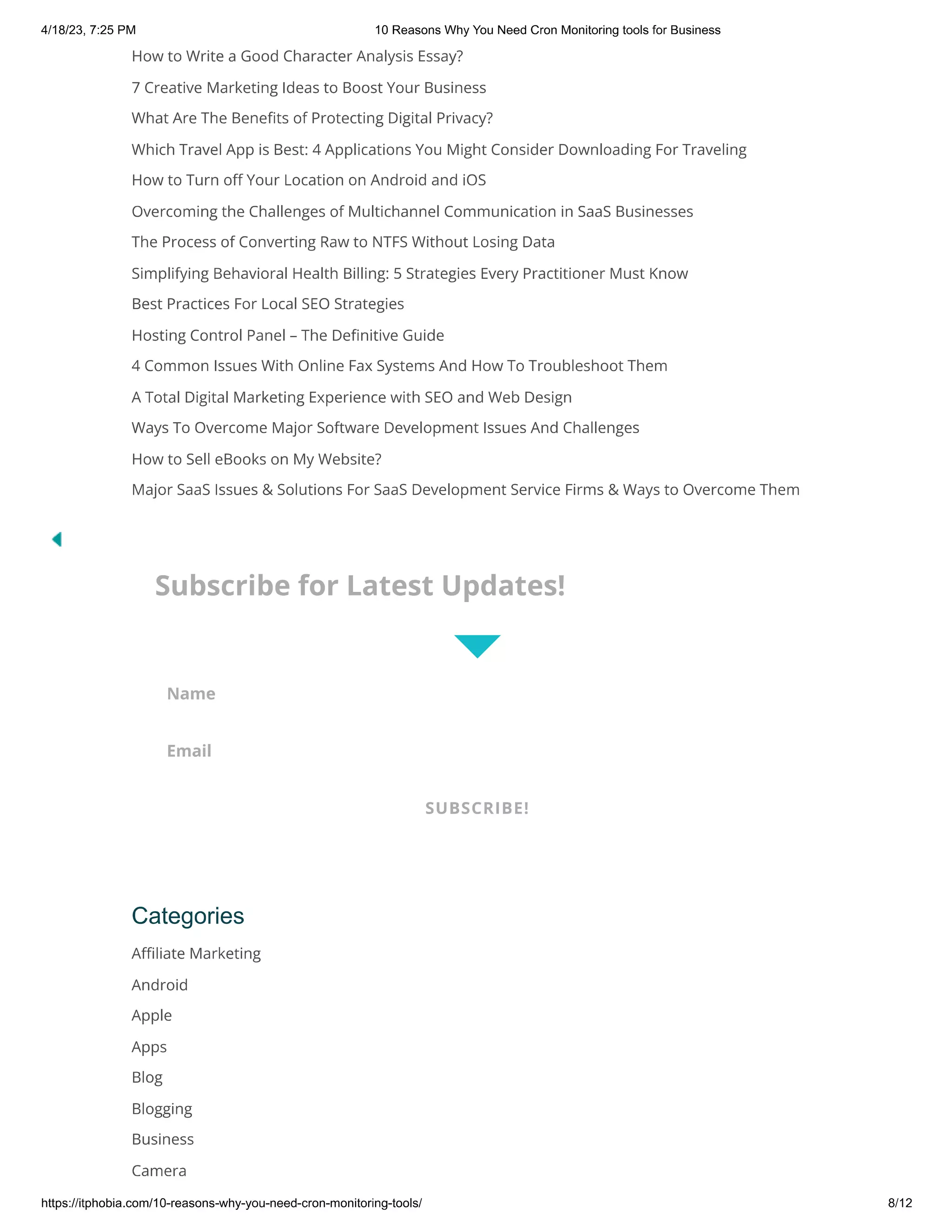 10 Reasons Why You Need Cron Monitoring tools for Your Business | PDF | Technology & Computing
