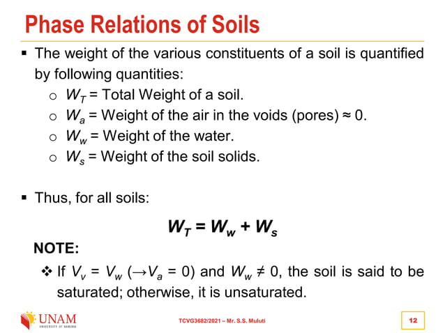 1.3 Soil Phase Relationships.pdf | Chemistry | Science