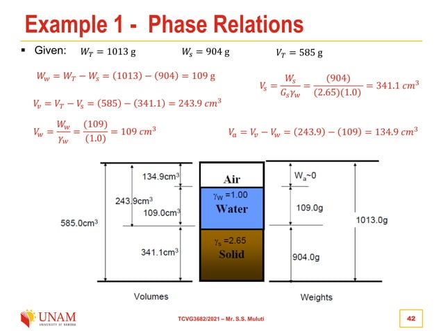 1.3 Soil Phase Relationships.pdf | Chemistry | Science