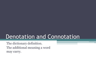 Denotation Definition