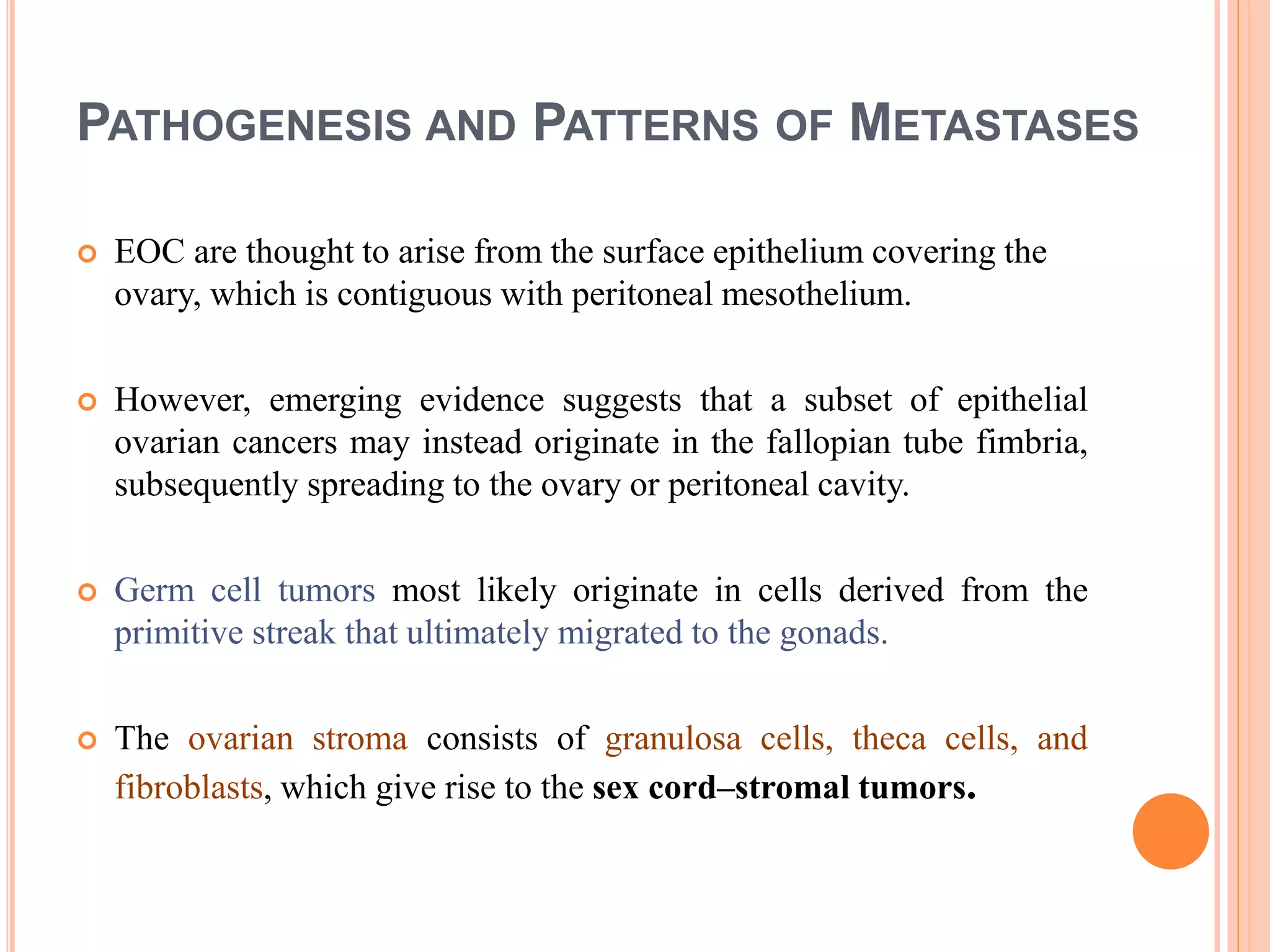1. ca ovary staging etiology pathogenesis.pptx | Menopause | Endocrine ...