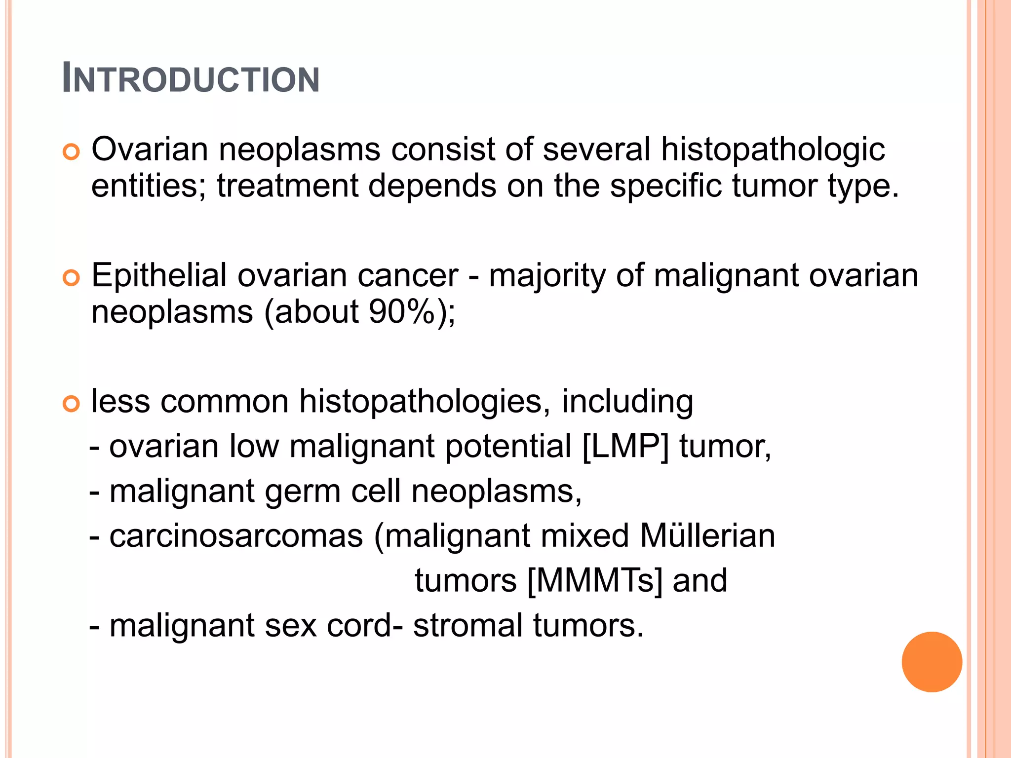 1. ca ovary staging etiology pathogenesis.pptx | Menopause | Endocrine ...