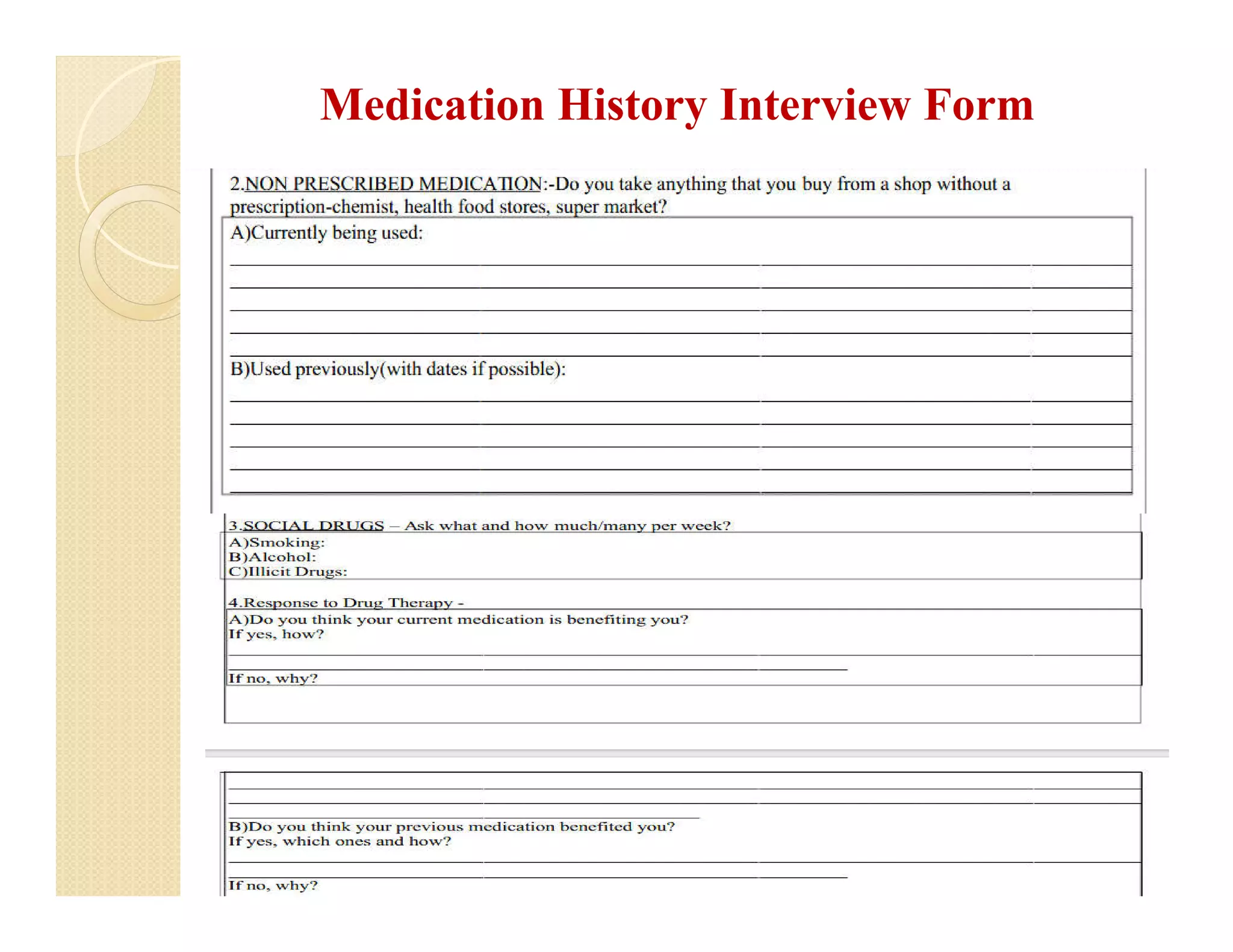 Patient Medication History | PDF