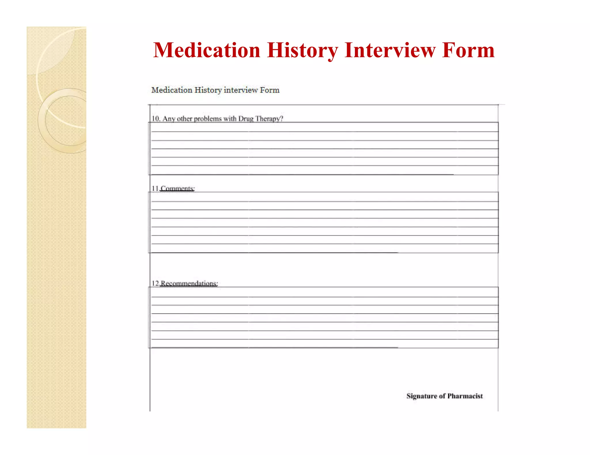 Patient Medication History | PDF