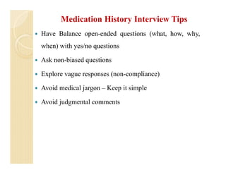 Patient Medication History | PDF