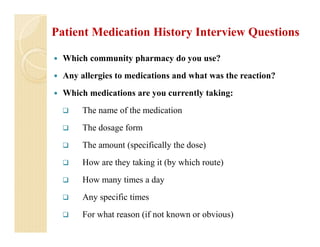 Patient Medication History | PDF