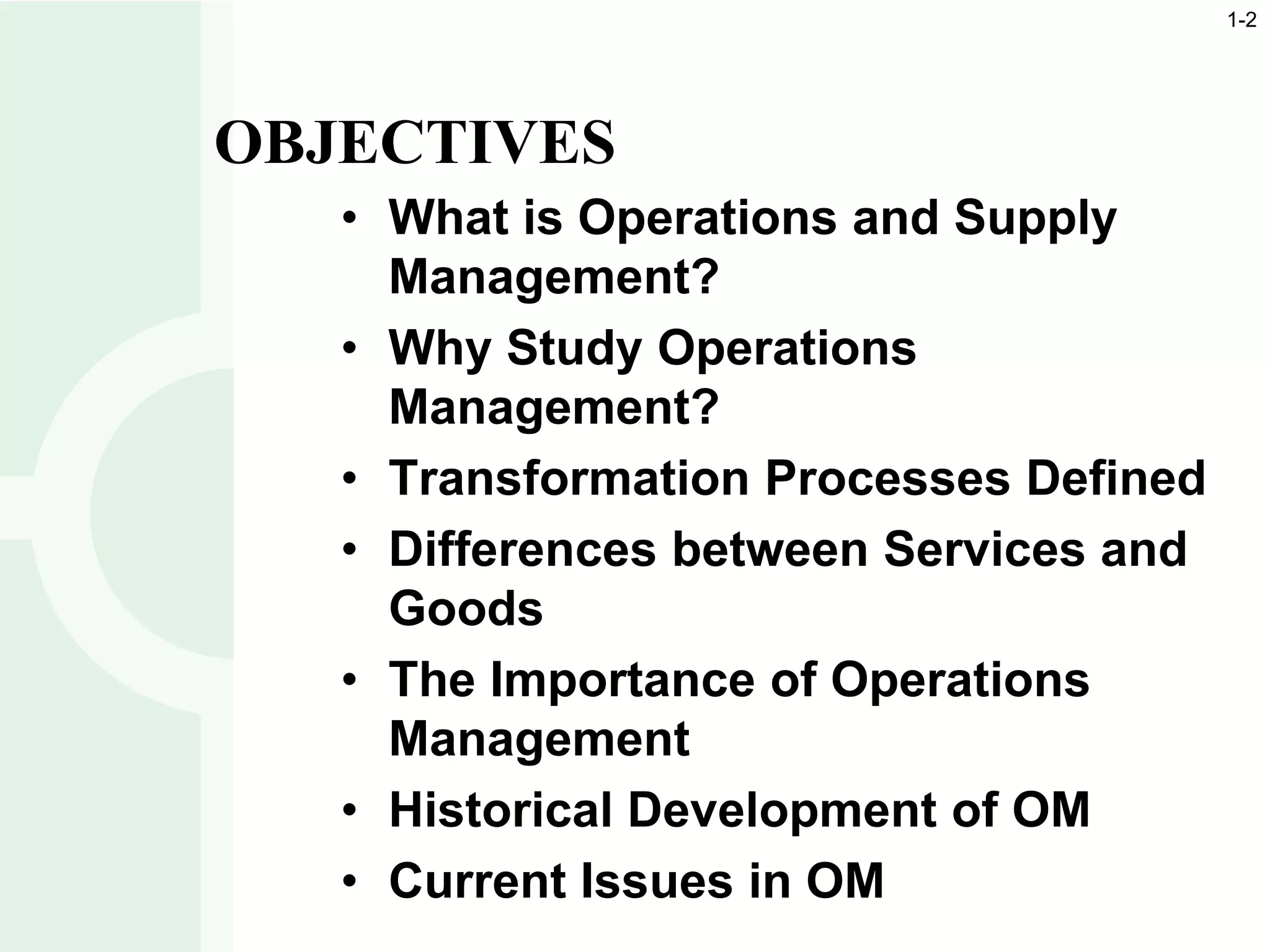 1. Introduction to Operations Management.ppt | Logistics | Business