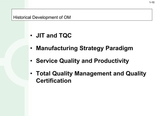 1. Introduction to Operations Management.ppt | Logistics | Business