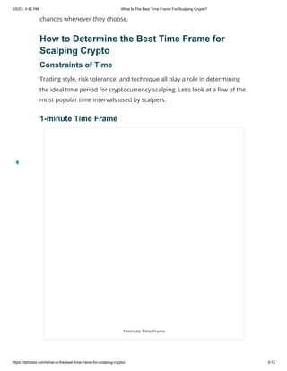 What Is The Best Time Frame For Scalping Crypto? | PDF