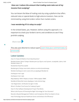 What Is The Best Time Frame For Scalping Crypto? | PDF