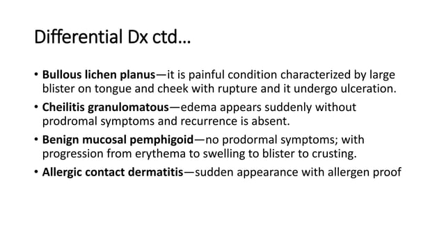 Ulcerative, Vesicular and Bullous Lesions.pptx | Digestive Disorders ...