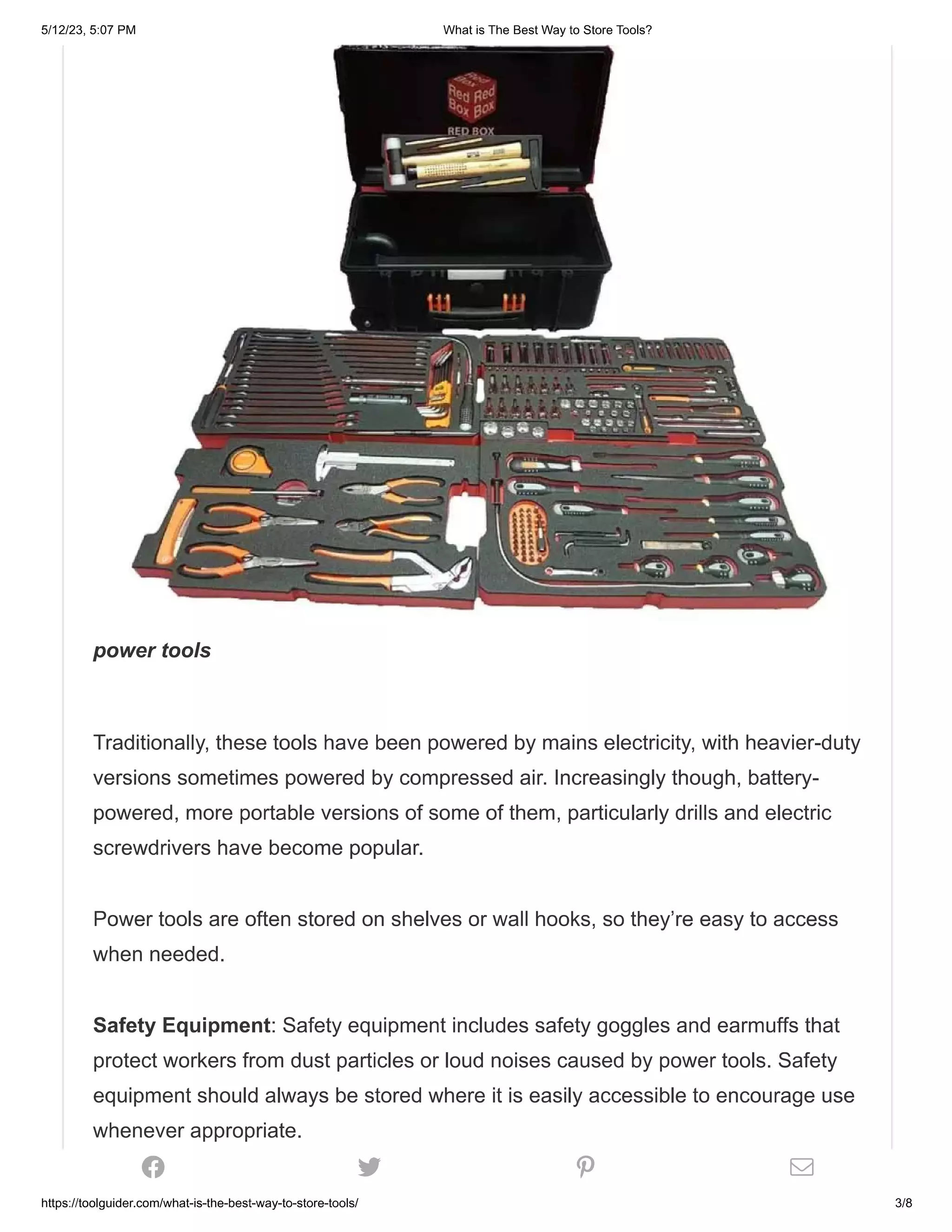 What is The Best Way to Store Tools? | PDF