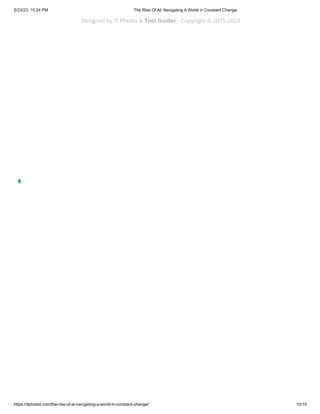 The Rise Of AI: Navigating A World in Constant Change | PDF