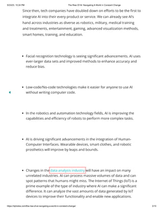 The Rise Of AI: Navigating A World in Constant Change | PDF