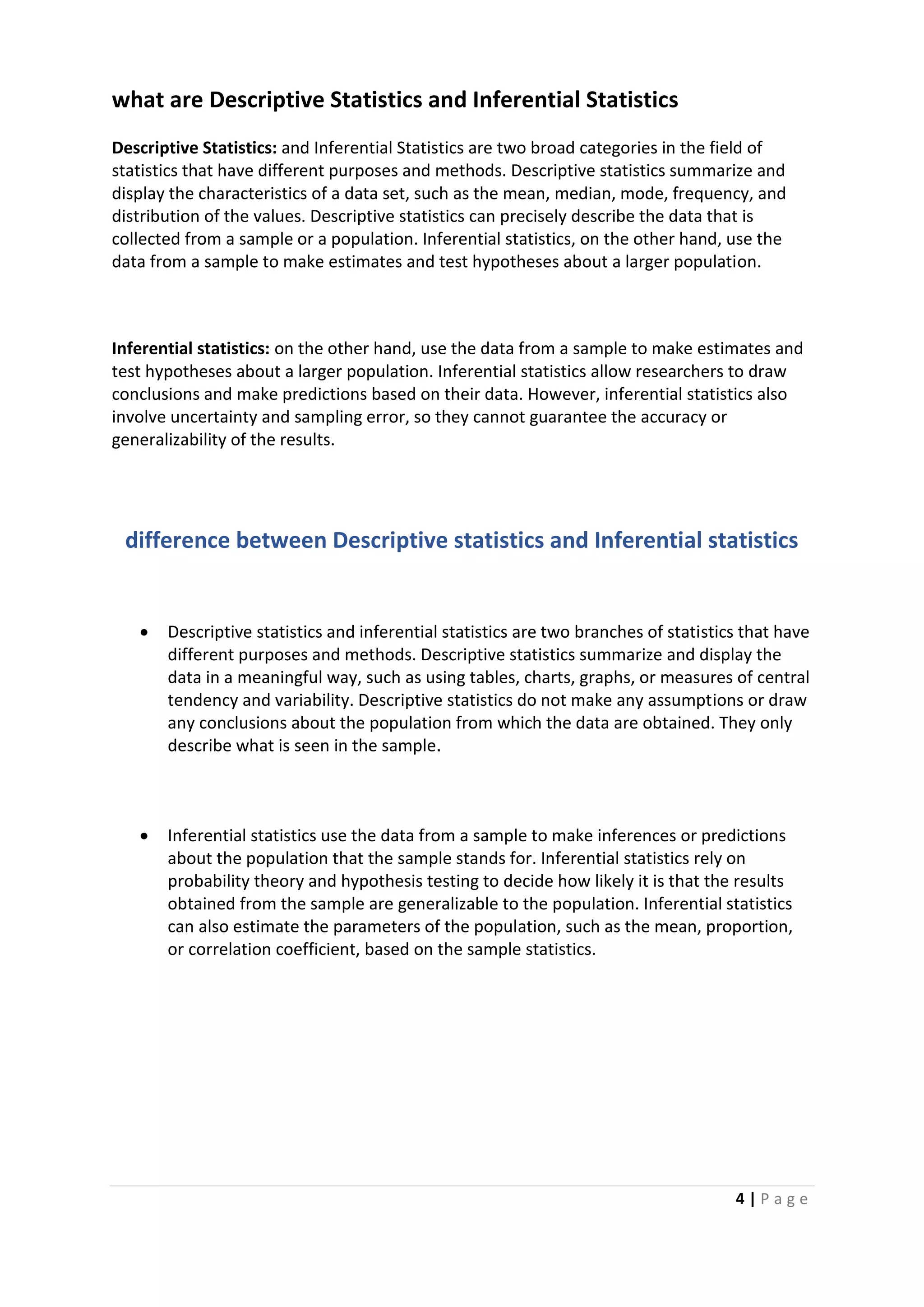 Statistics and types of statistics .docx | Business | Business and Finance
