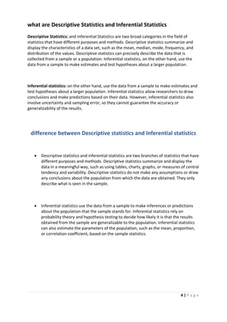 Statistics and types of statistics .docx | Business | Business and Finance
