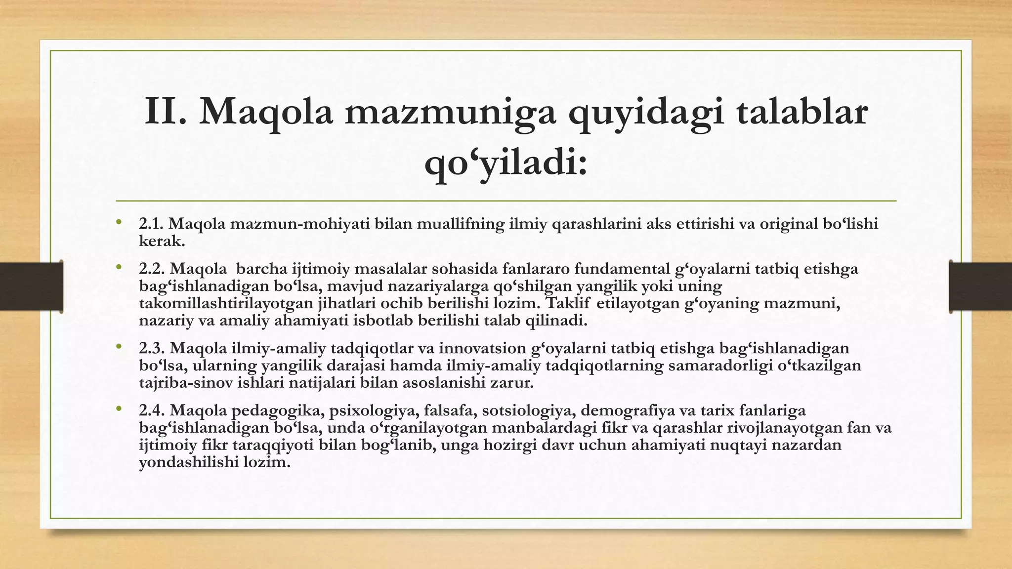 1. Ilmiy maqolani yozish va rasmiylashtirish tartibi.pptx