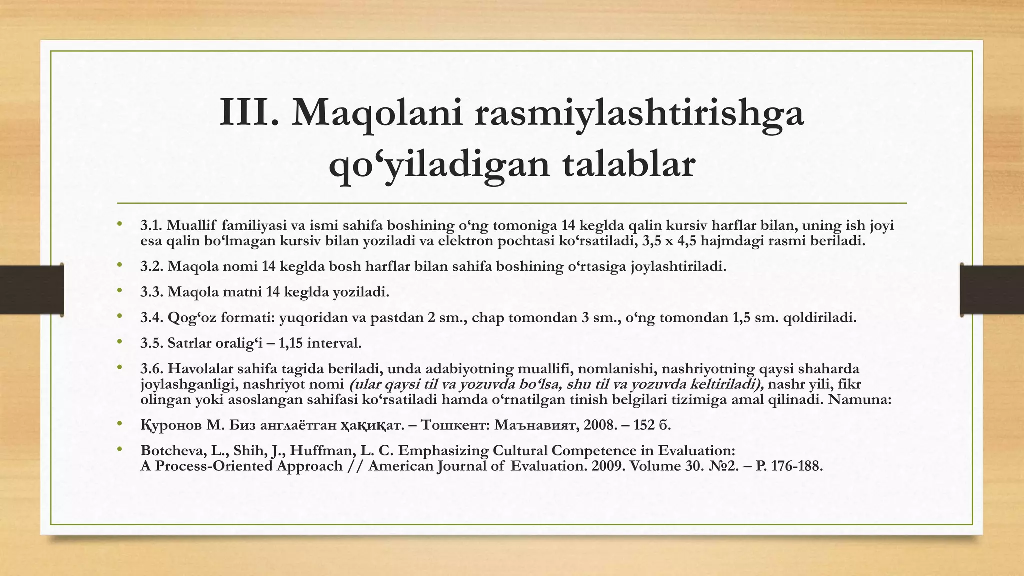 1. Ilmiy maqolani yozish va rasmiylashtirish tartibi.pptx