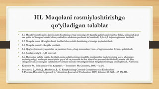 1. Ilmiy maqolani yozish va rasmiylashtirish tartibi.pptx