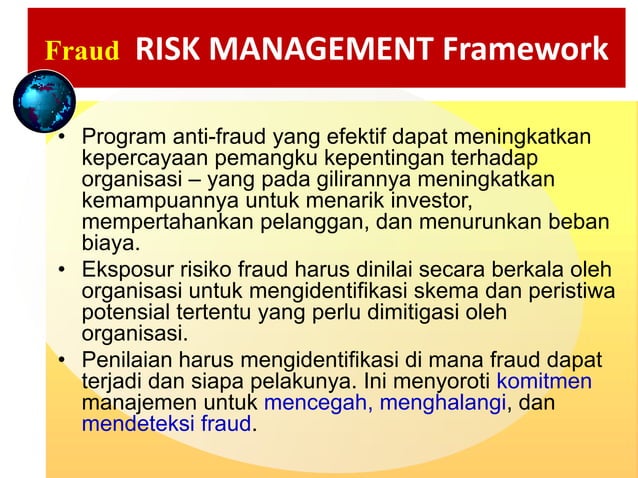 Overview_ Fraud Risk Management _Training "FRAUD & INVESTIGATIVE AUDITING". | PPTX