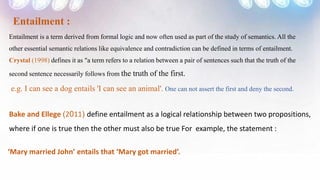 Presupposition and Entailment | PPTX