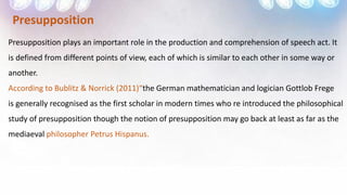 Presupposition and Entailment | PPTX