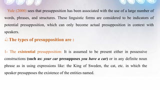 Presupposition and Entailment | PPTX