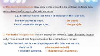 Presupposition and Entailment | PPTX