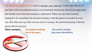 Presupposition and Entailment | PPTX